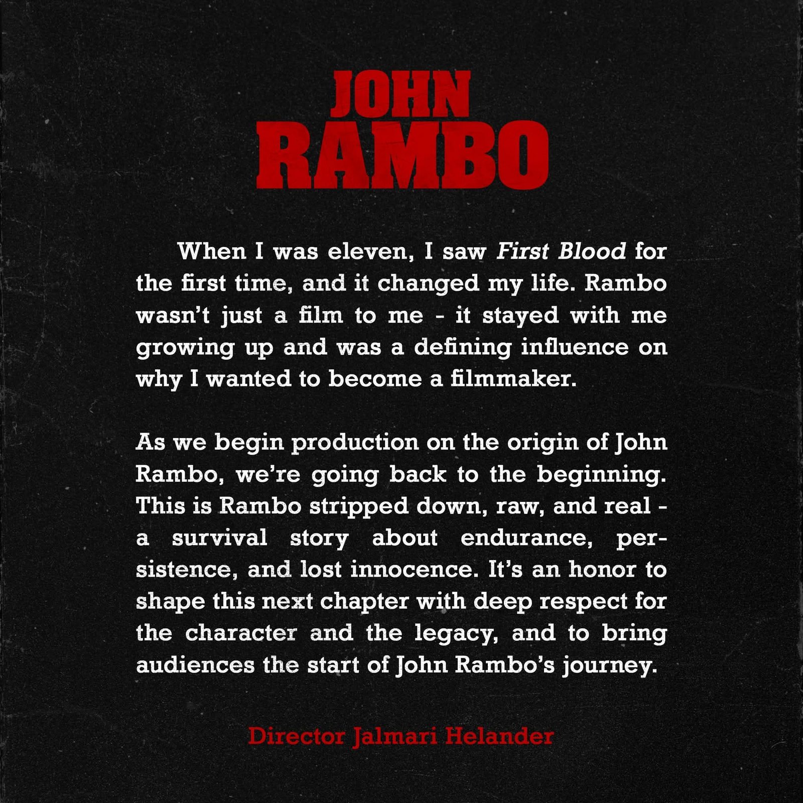 JOHN RAMBO: Cameras Roll For Action Franchise Prequel Starring Noah ...